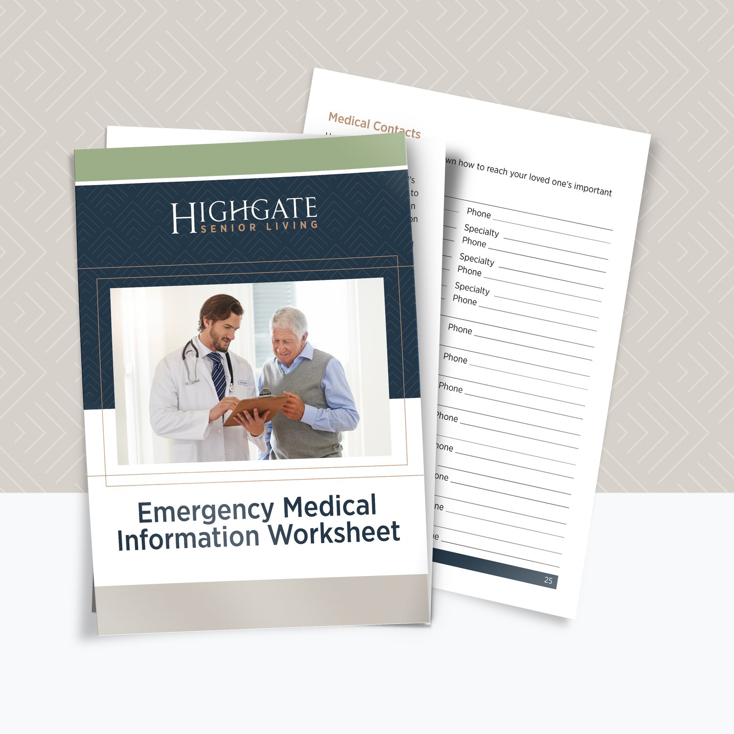 Emergency Medical Information Worksheet | Highgate Senior Living